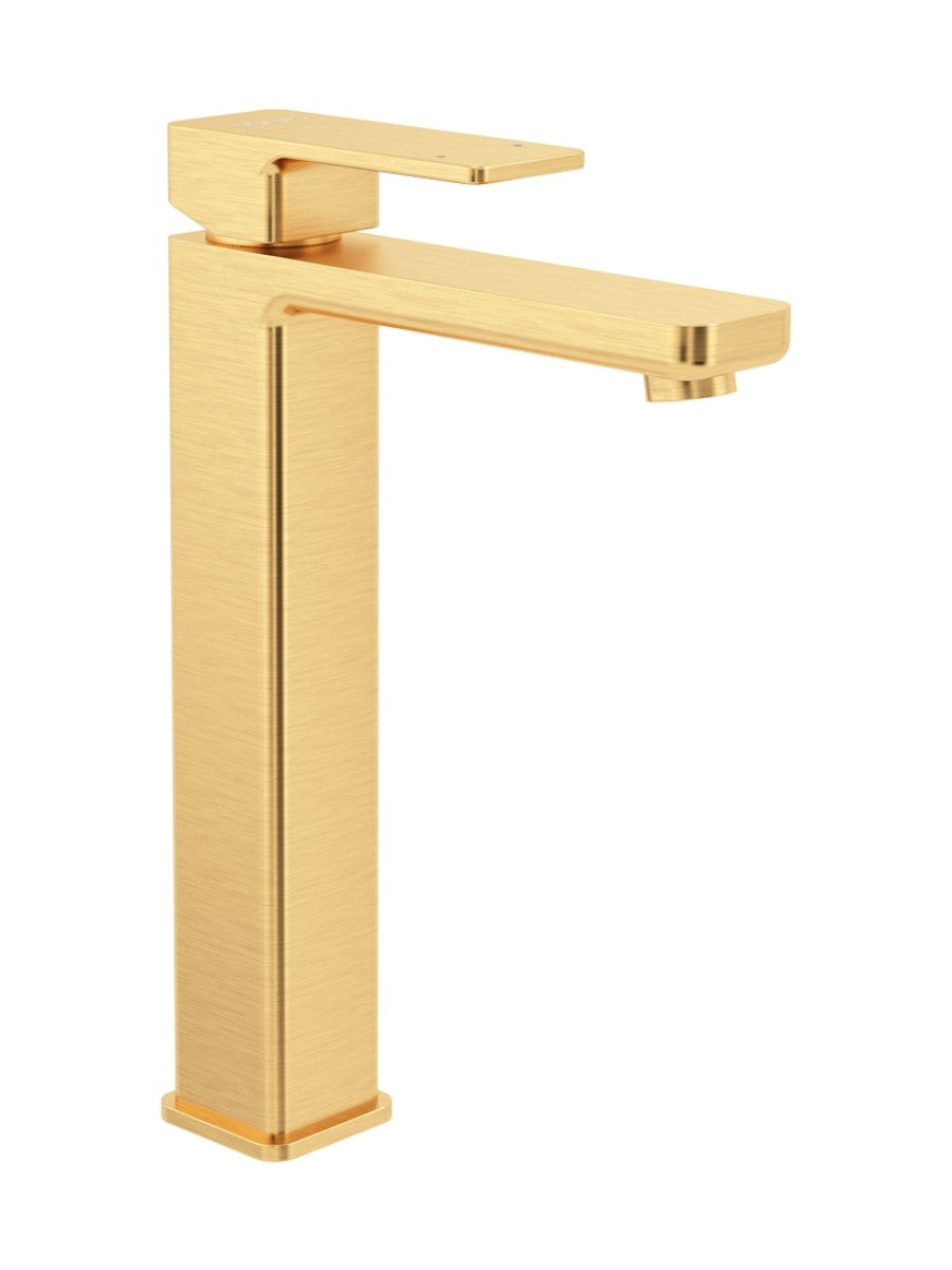 CONTOUR Freestanding Basin Mixer Brushed Gold — FAB Hardware