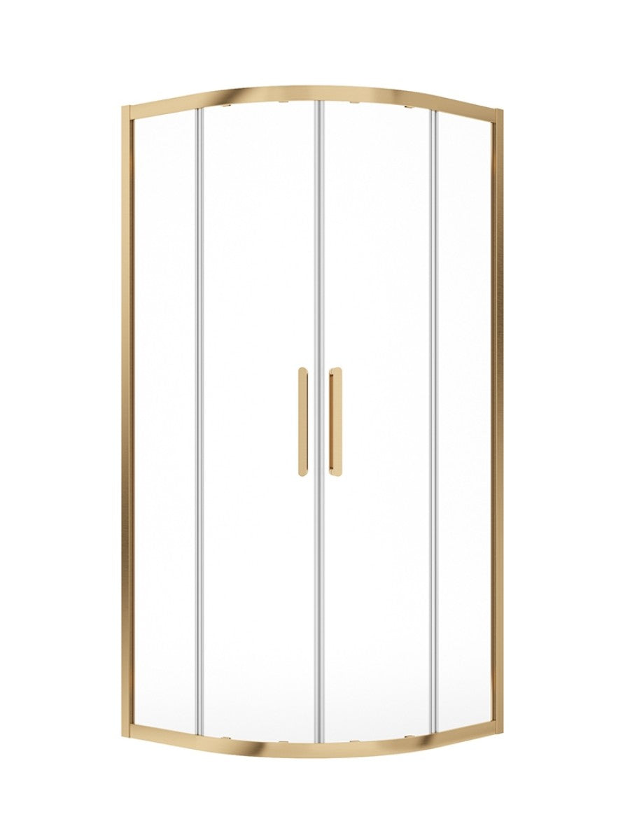 ASPECT 8mm Quadrant Shower Door Brushed Gold — FAB Hardware